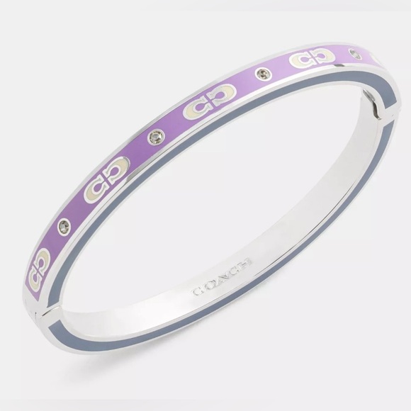 Coach | Jewelry | Coach Nwt Stunning Silverpurple Kissing Signature ...